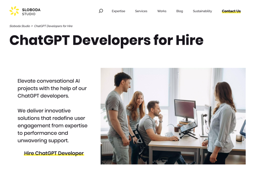 Hire ChatGPT Developers - Sloboda Studio