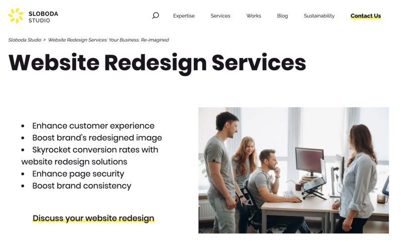 Website Redesign Services - Sloboda Studio