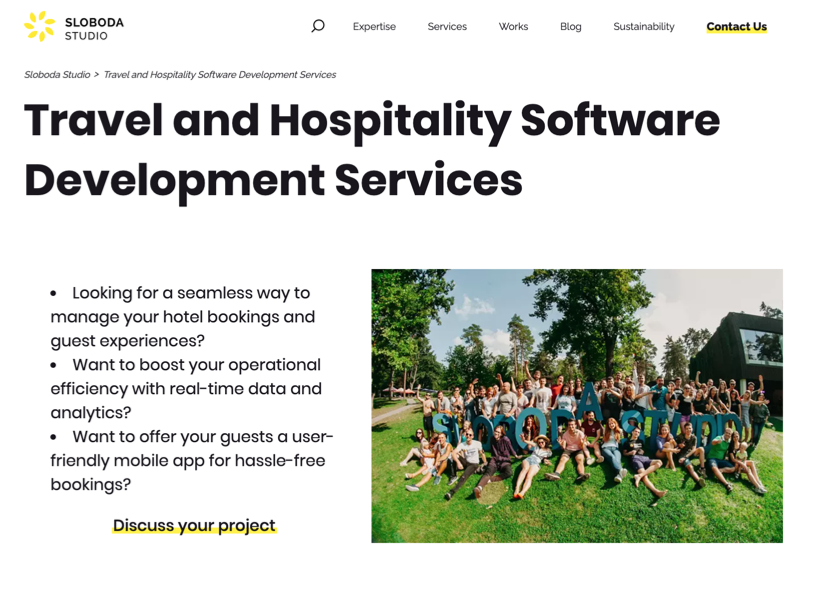 Travel and Hospitality Software Development - Sloboda Studio